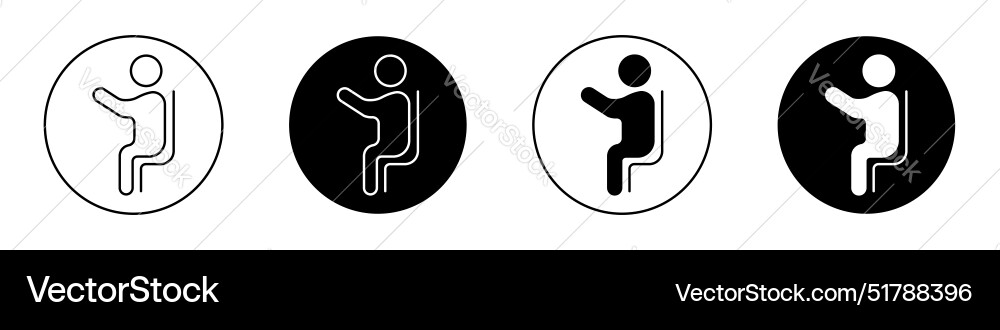 Person seat icon Royalty Free Vector Image - VectorStock