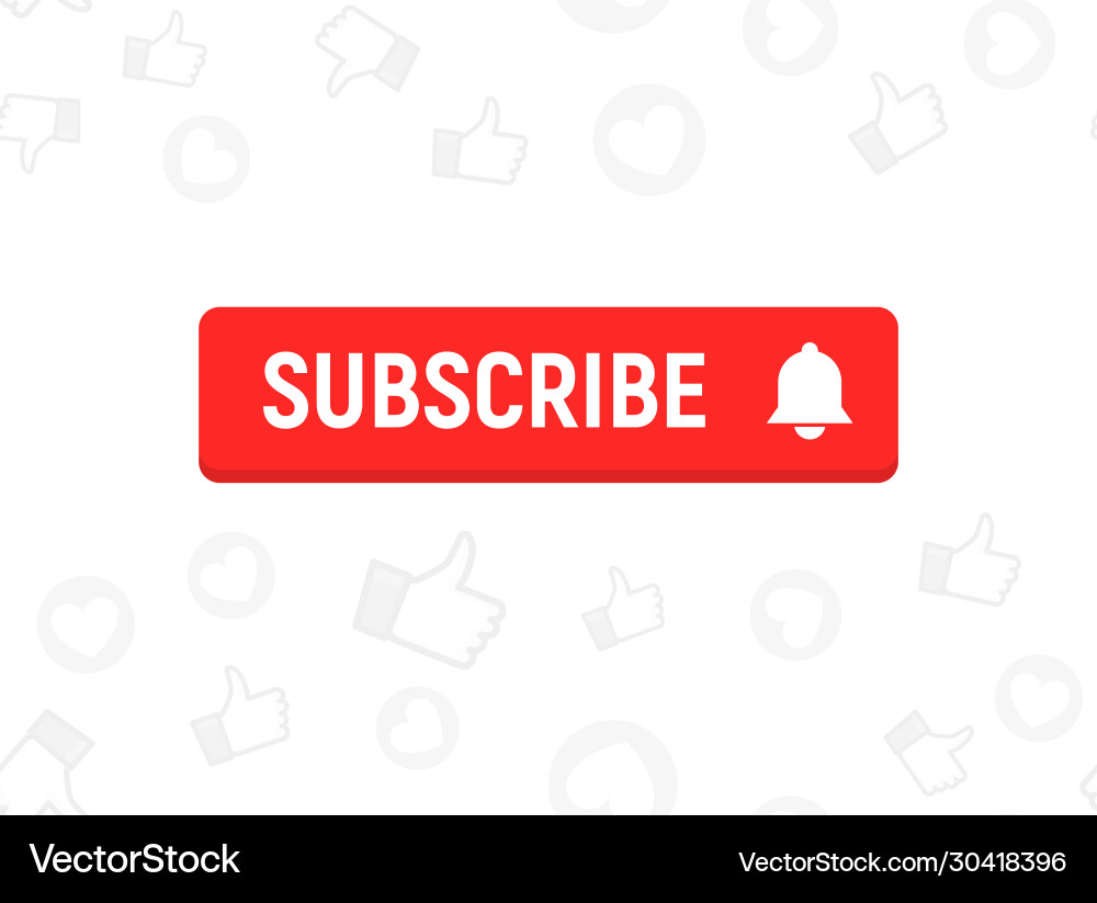 Subscription element logo bell subscribe now Vector Image
