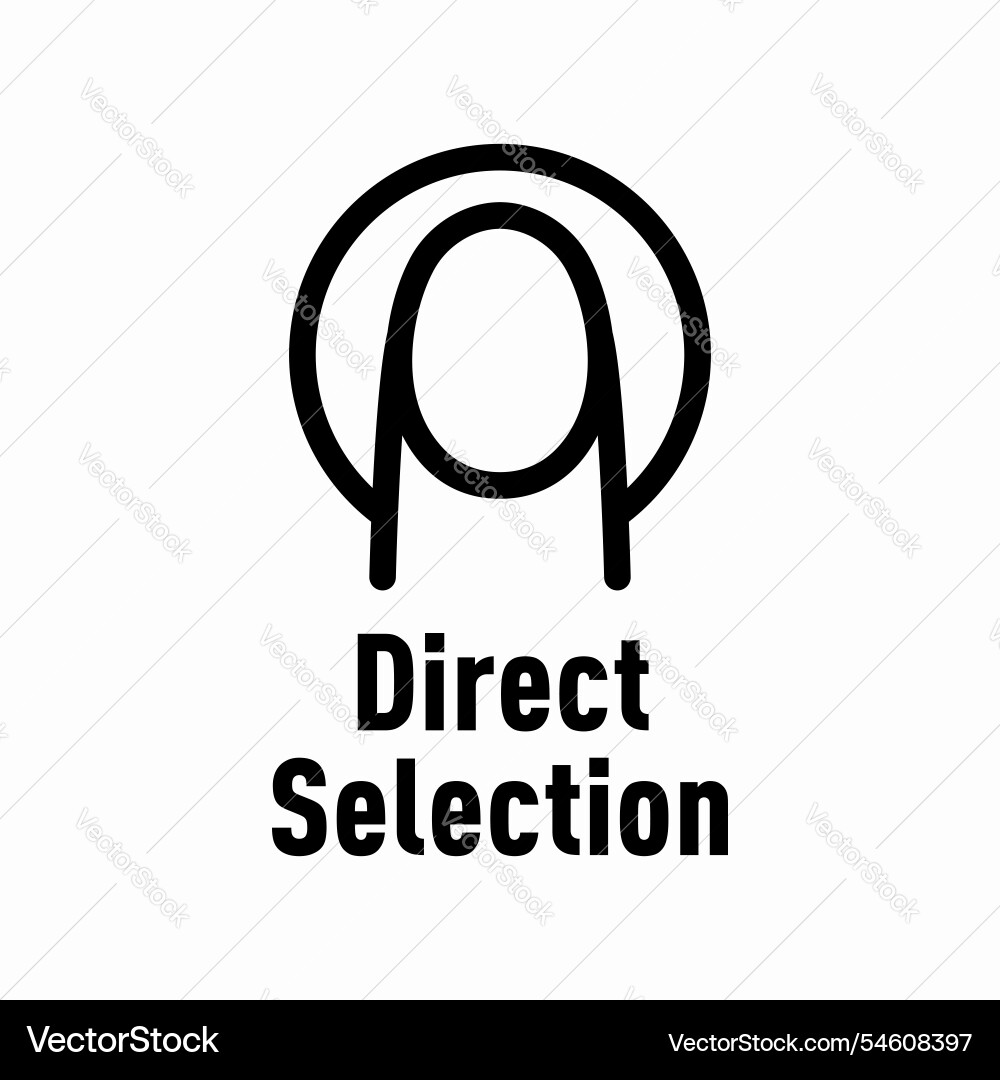 Direct selection information sign icon Royalty Free Vector