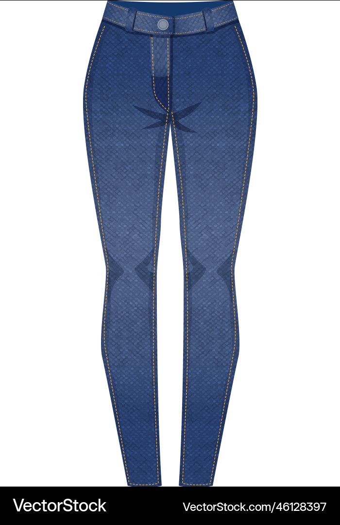 Female jeans denim composition Royalty Free Vector Image