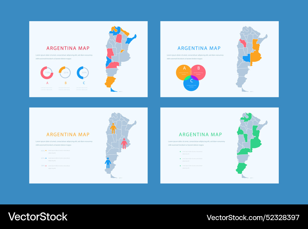Hand-drawn argentina map infographic Royalty Free Vector