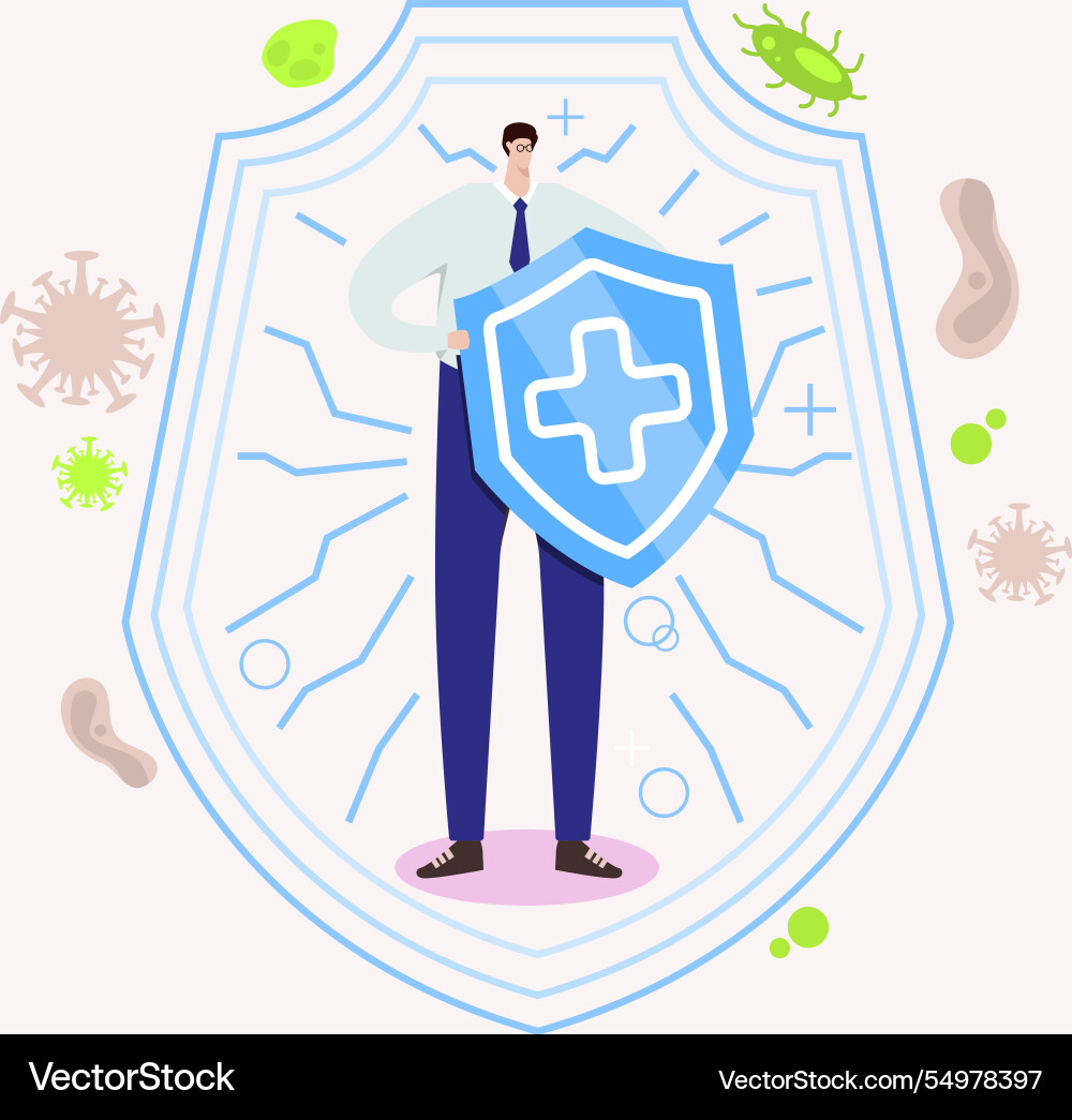 Immune system concept Royalty Free Vector Image