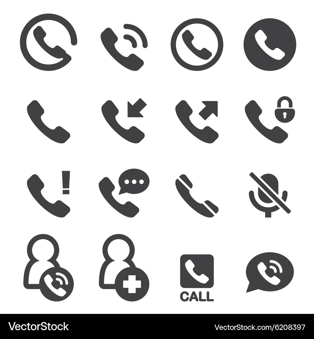 Phone and call icon Royalty Free Vector Image - VectorStock