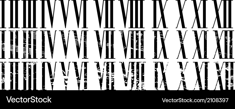 Roman numerals Royalty Free Vector Image - VectorStock