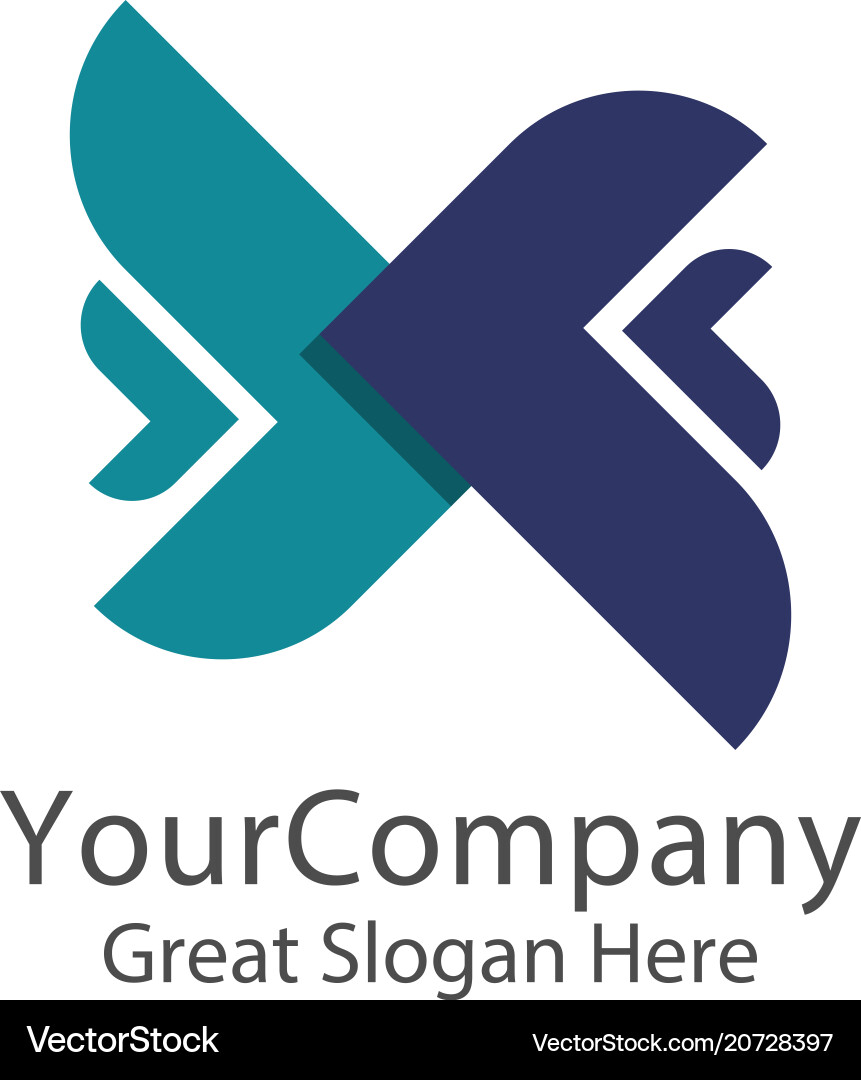 X Logistics Delivery Logo Royalty Free Vector Image