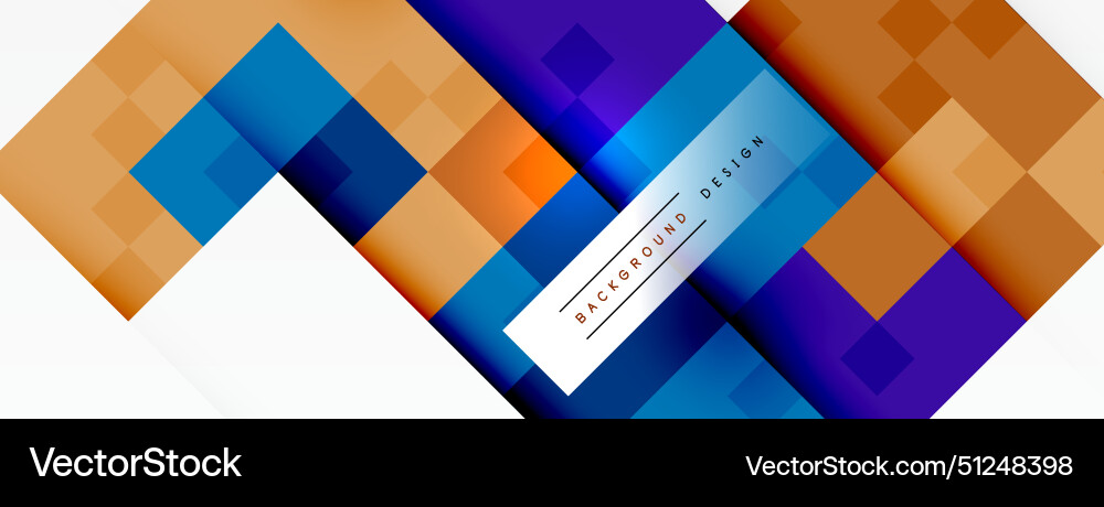 A vibrant blue and orange geometric pattern Vector Image