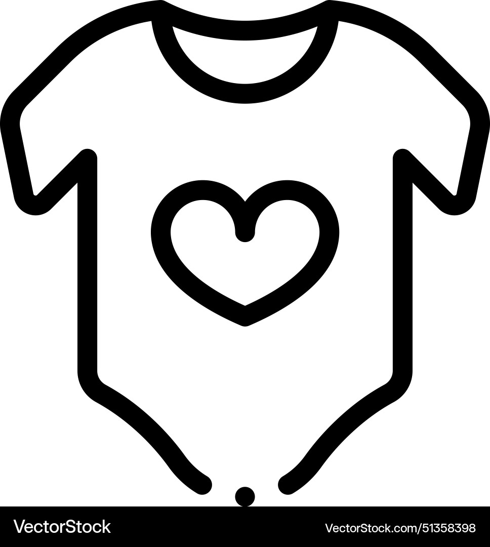 Baby body icon thin linear style design isolated Vector Image