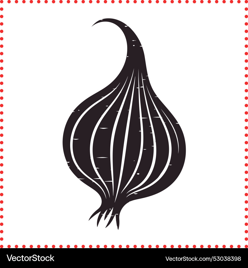 Culinary onion silhouette pack modern stylish Vector Image