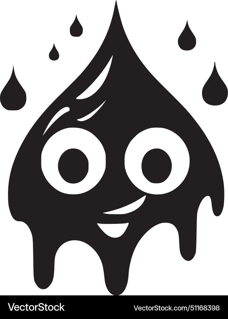 Splash - black and white Royalty Free Vector Image