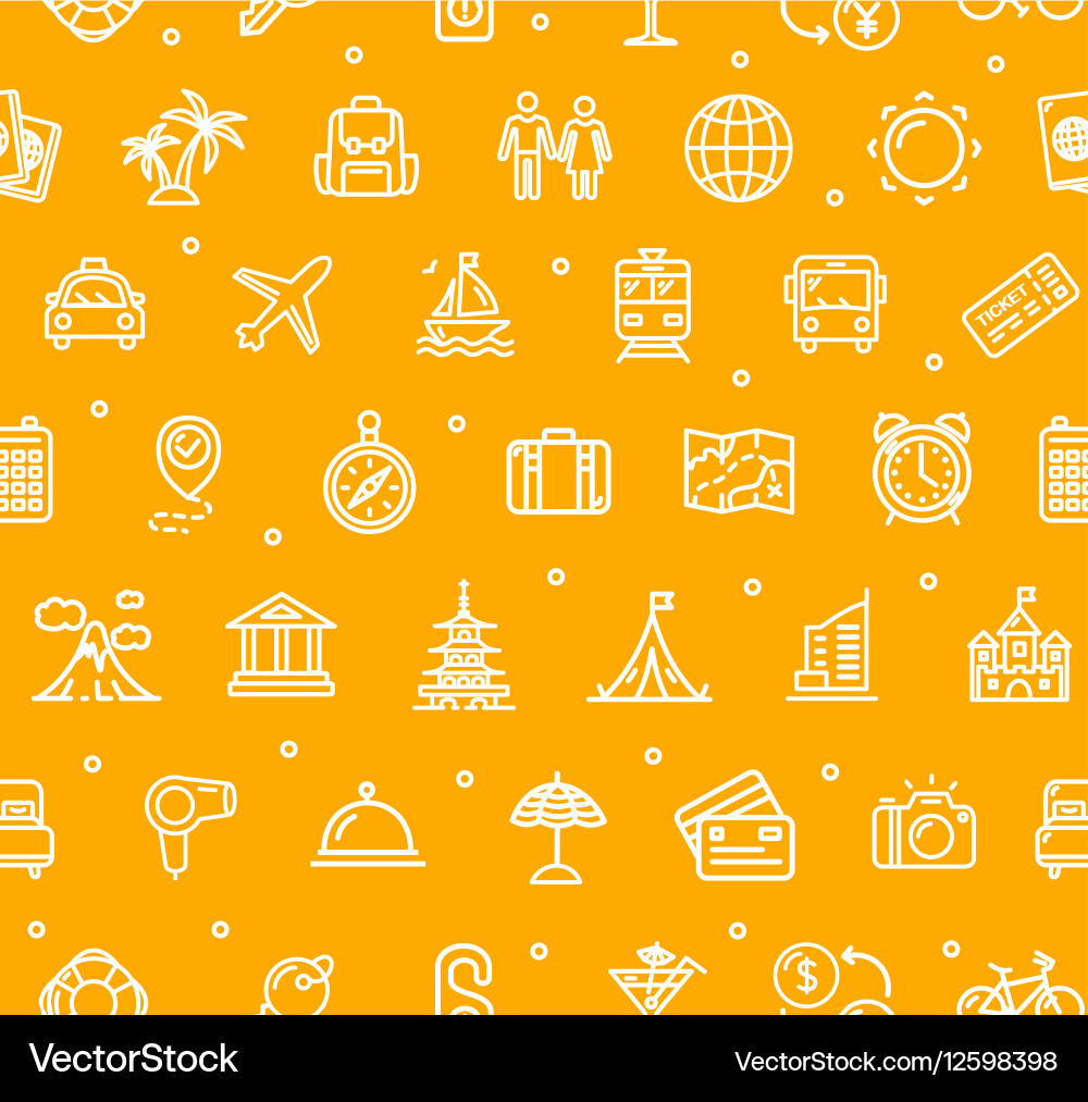 Travel and tourism background pattern Royalty Free Vector