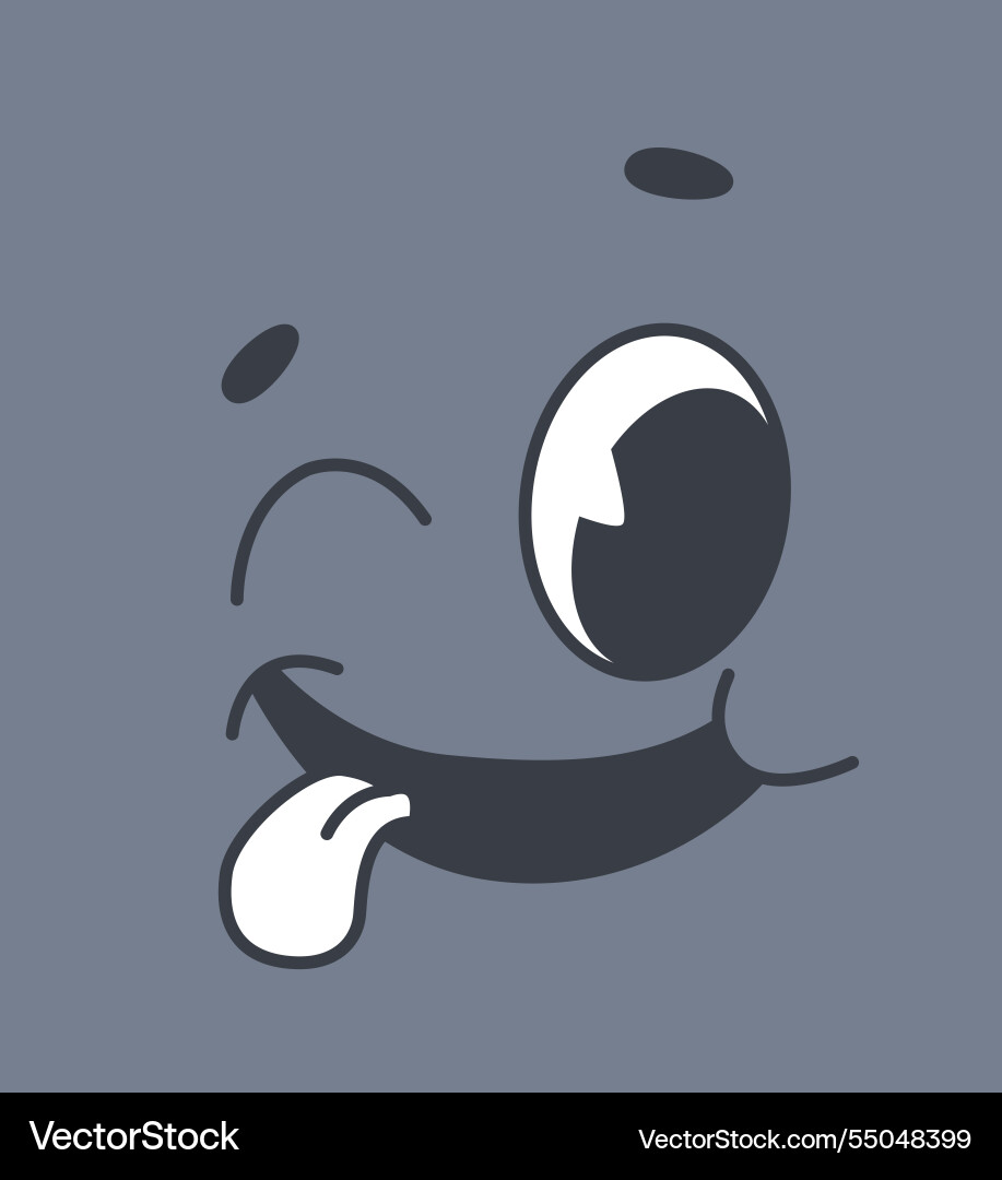 Funny face expression Royalty Free Vector Image