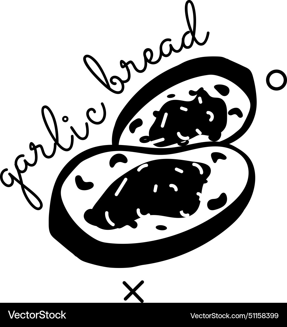 Garlic bread Royalty Free Vector Image - VectorStock