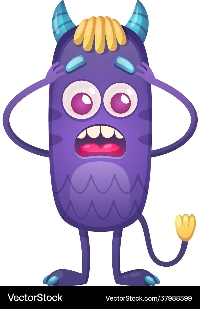 Monster cartoon Royalty Free Vector Image - VectorStock