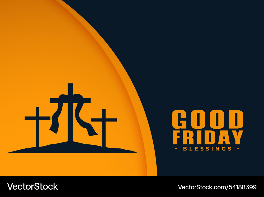Religious good friday holi week event card design Vector Image