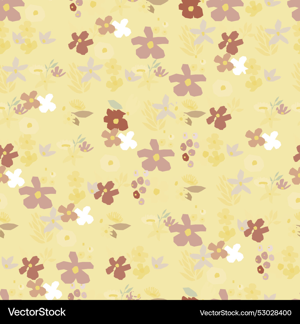 A seamless floral pattern featuring blooms Vector Image