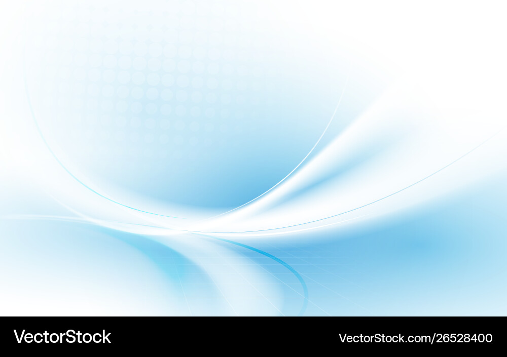 Abstract blue and white wavy smooth background Vector Image