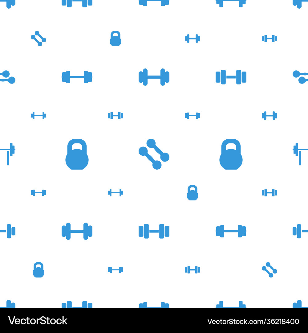 Dumbbell icons pattern seamless white background Vector Image