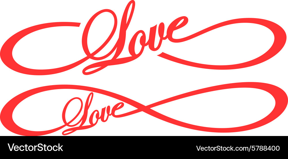 Infinity love Royalty Free Vector Image - VectorStock