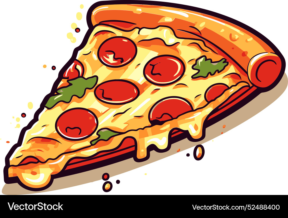 Pizza masterpiecedigital pizza display Royalty Free Vector