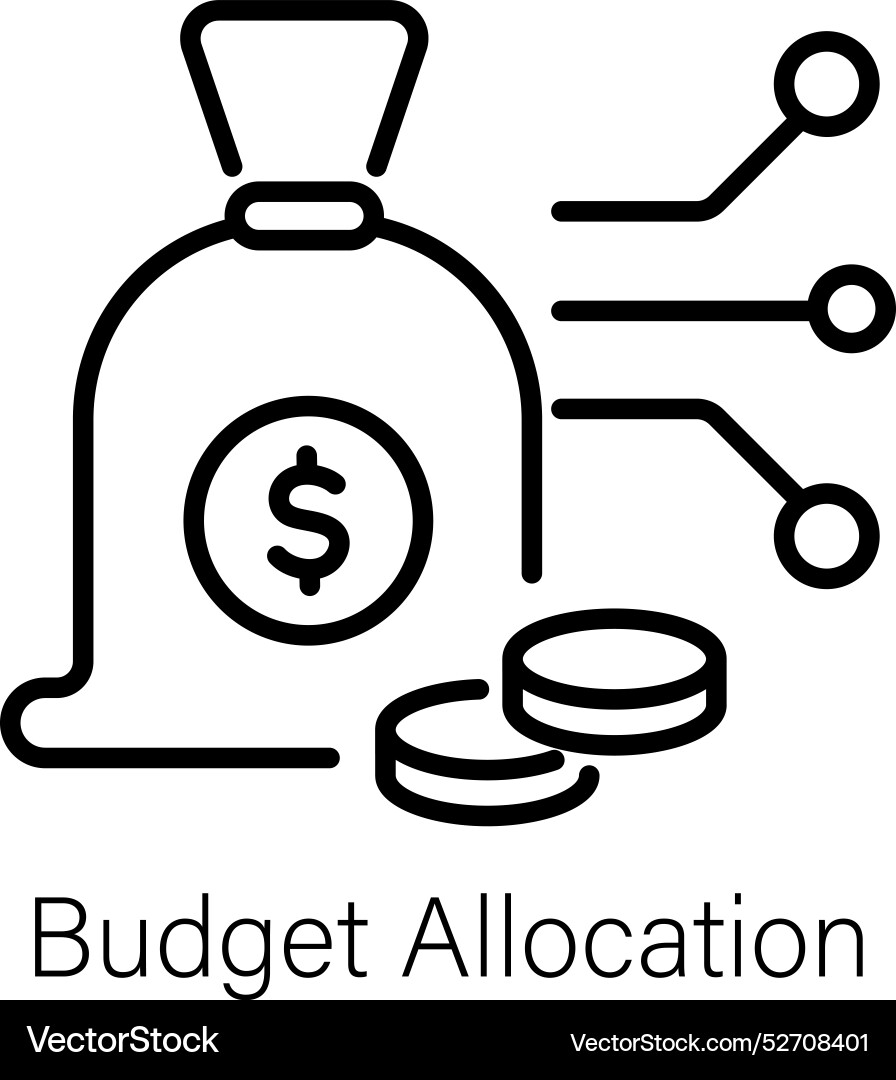 Budget allocation Royalty Free Vector Image - VectorStock