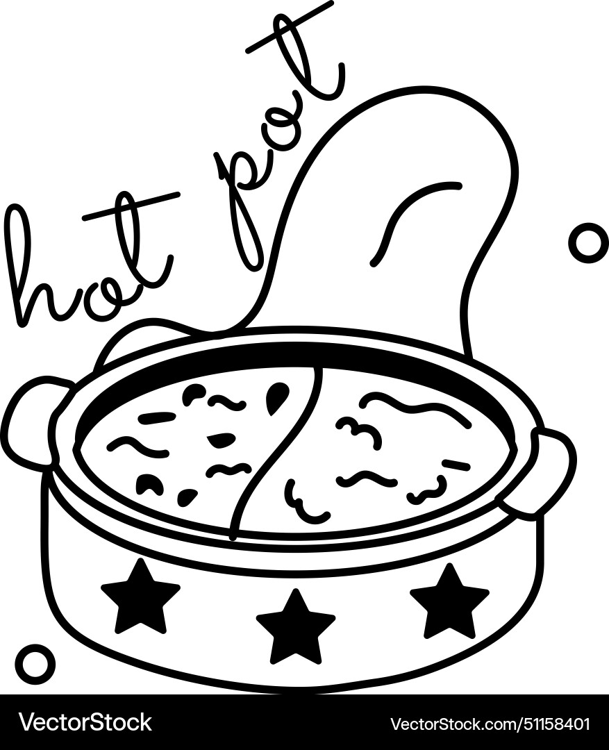 Hot pot Royalty Free Vector Image - VectorStock