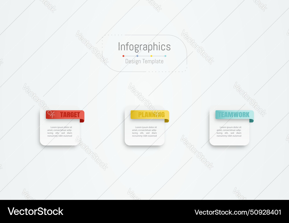 Infographic 3 options design elements Royalty Free Vector