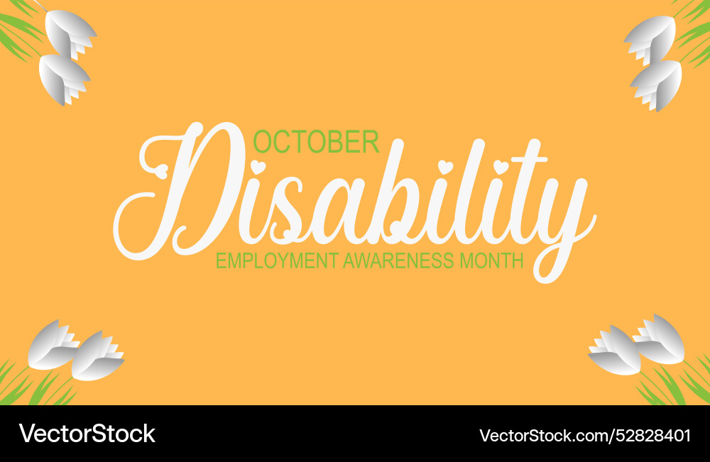 National disability employment awareness month Vector Image
