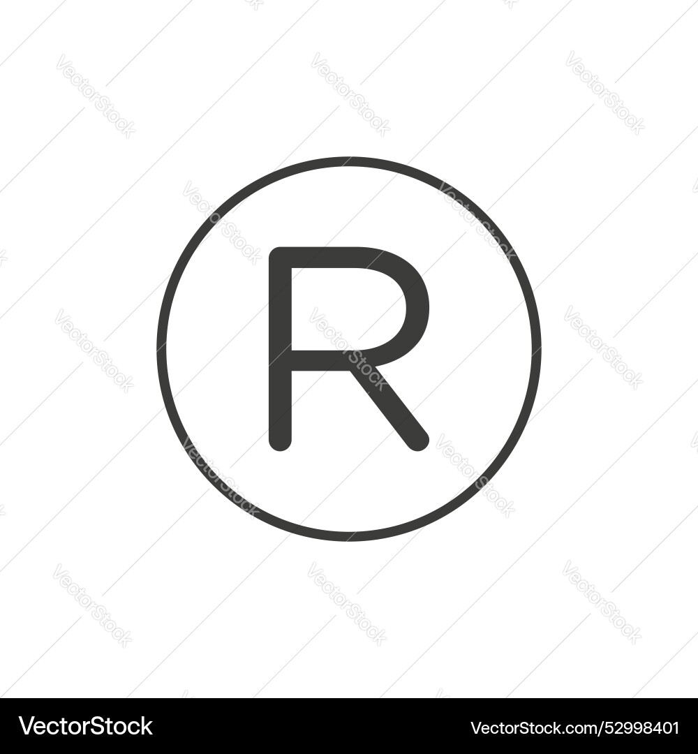 Registrierte Symbol-Set r Register-Symbol Kopierrecht