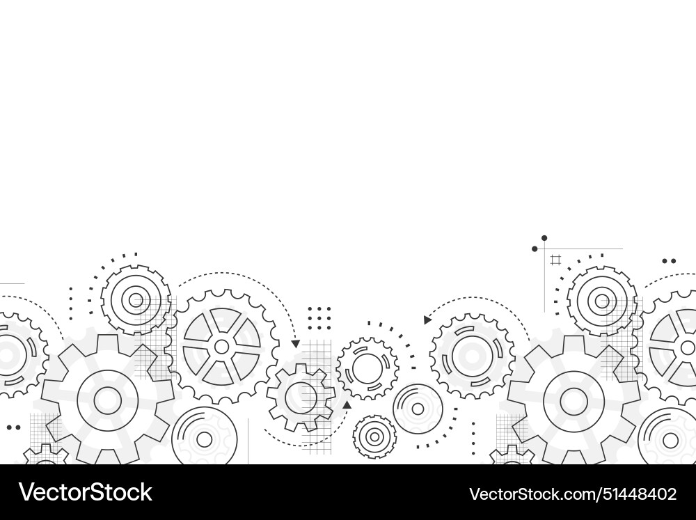 Abstract gear wheel mechanism background machine Vector Image