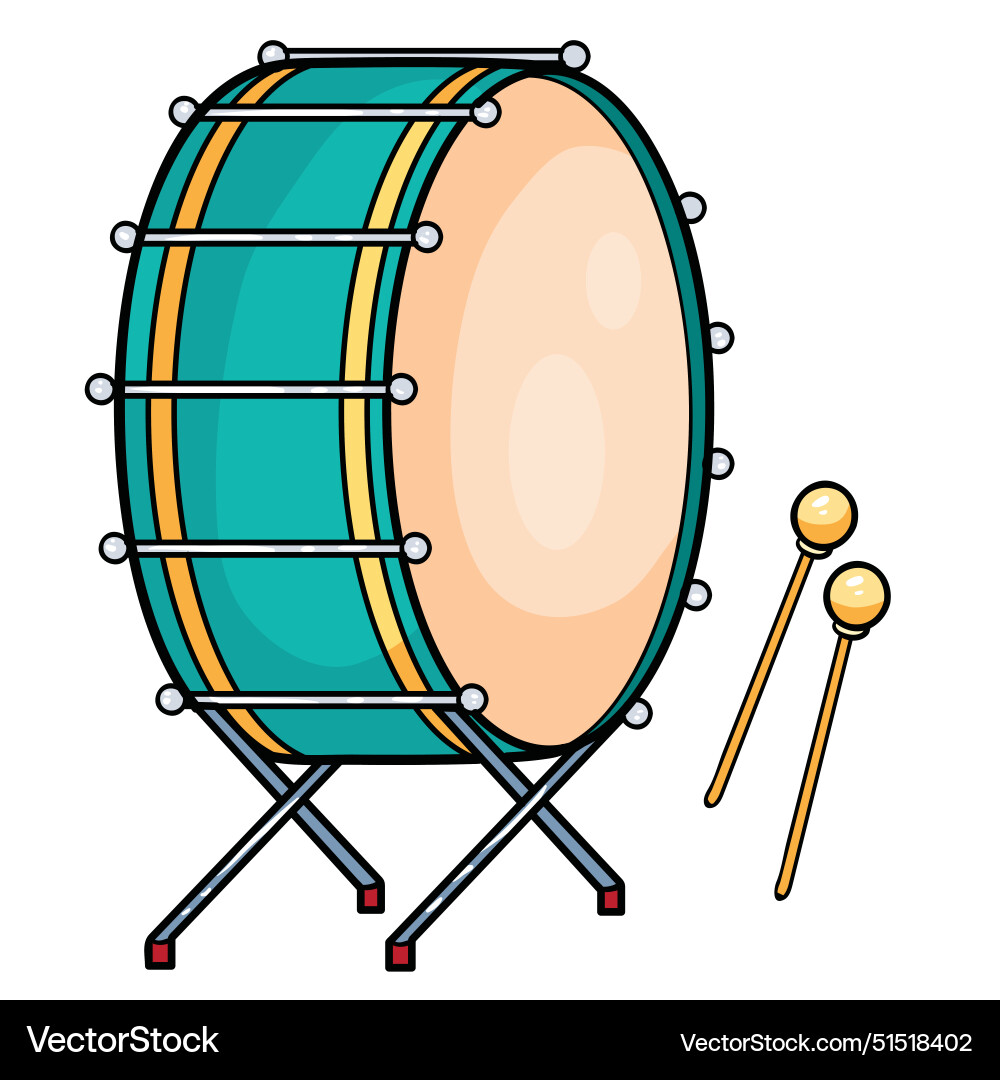 Big green drum Royalty Free Vector Image - VectorStock