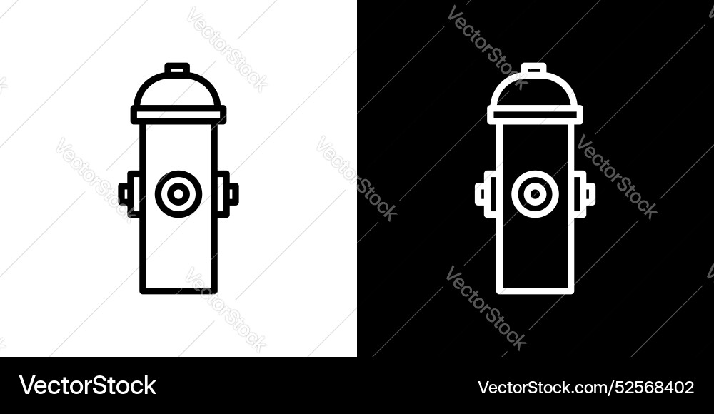 Fire hydrant icon set on white background Vector Image