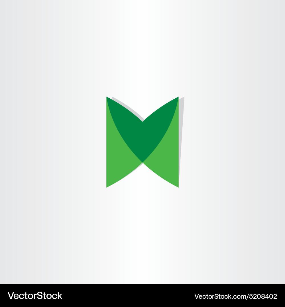 Green letter m logotype design Royalty Free Vector Image