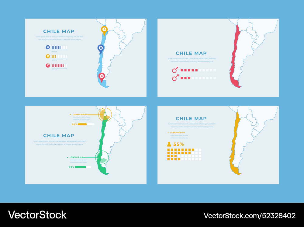 Hand-drawn chile map infographic Royalty Free Vector Image