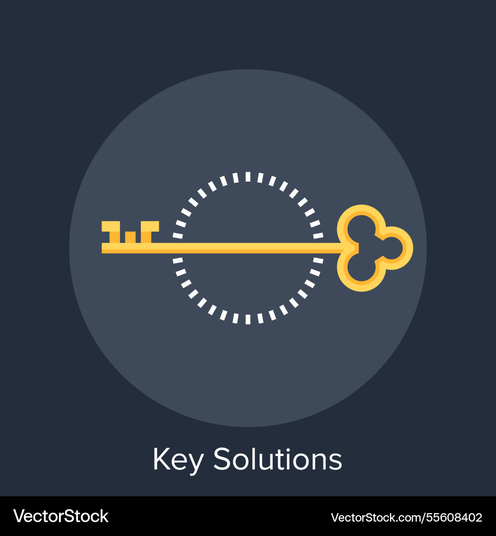 Key solutions concept Royalty Free Vector Image