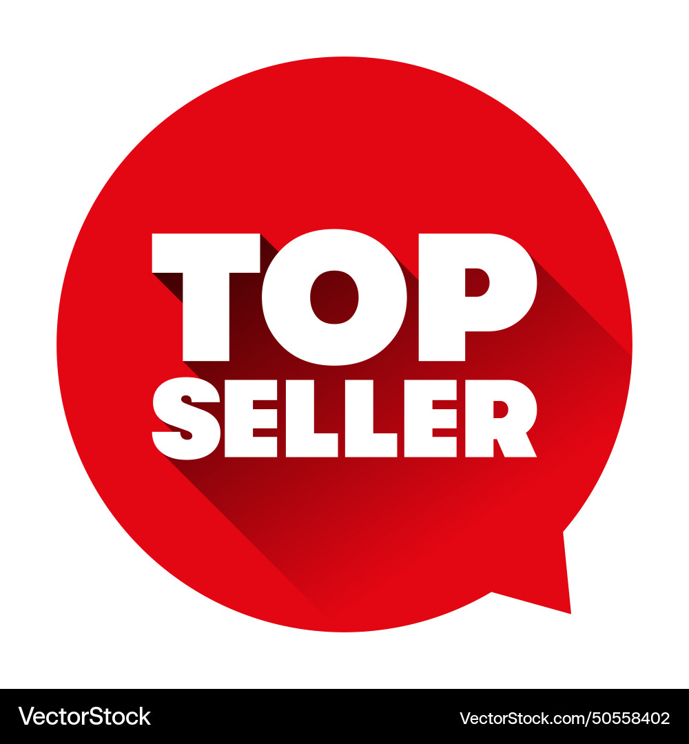 Top seller red label sign sticker Royalty Free Vector Image