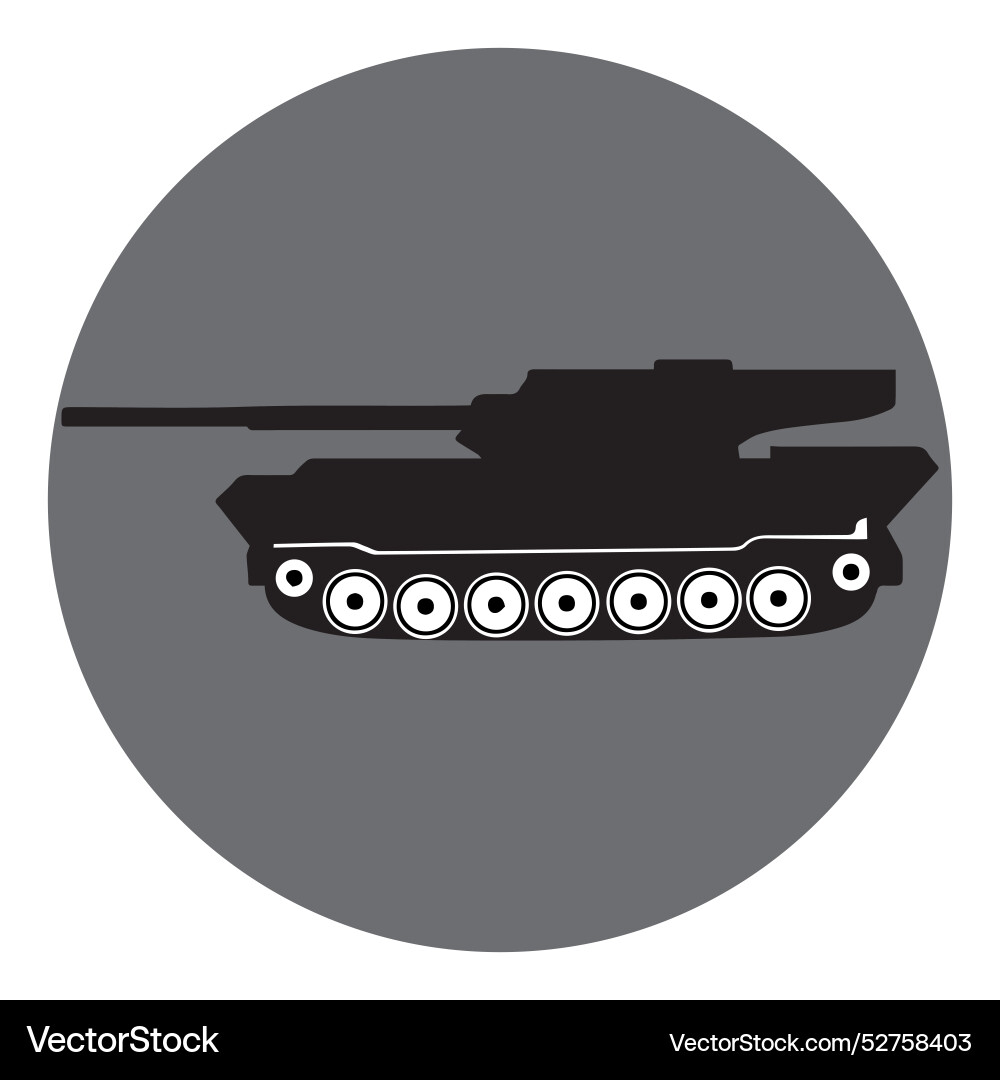 Armored tank symbol design Royalty Free Vector Image