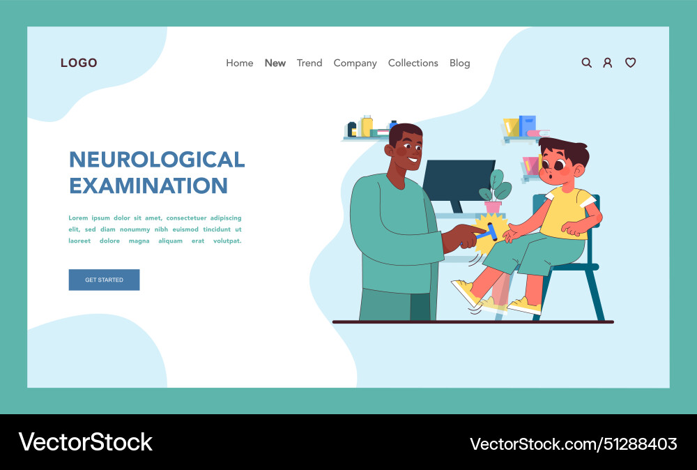 Attentive neurological exam Royalty Free Vector Image