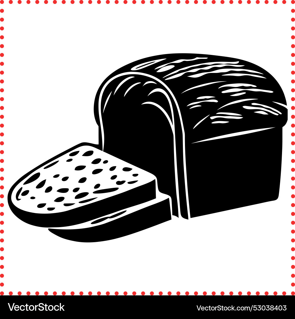 Contemporary bread outline graphics modern Vector Image