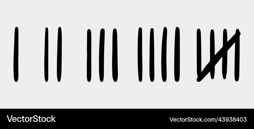 Doodle sketch style of hand drawn count bar Vector Image