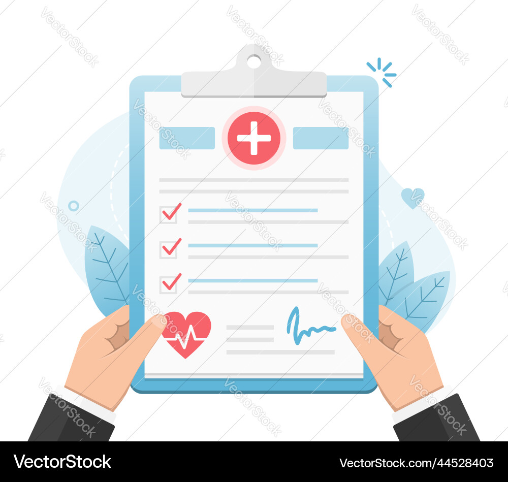 Medical check up Royalty Free Vector Image - VectorStock
