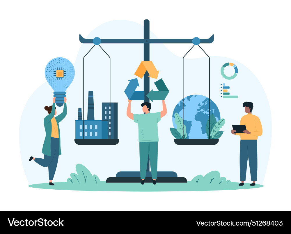 Net zero emissions carbon dioxide co2 balance Vector Image