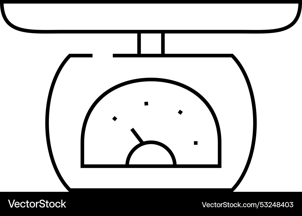 Scales for weight clothes line icon Royalty Free Vector