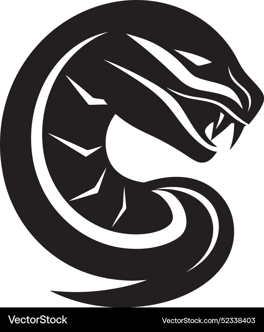 Stealth python noir charmsinuous darkness snake Vector Image