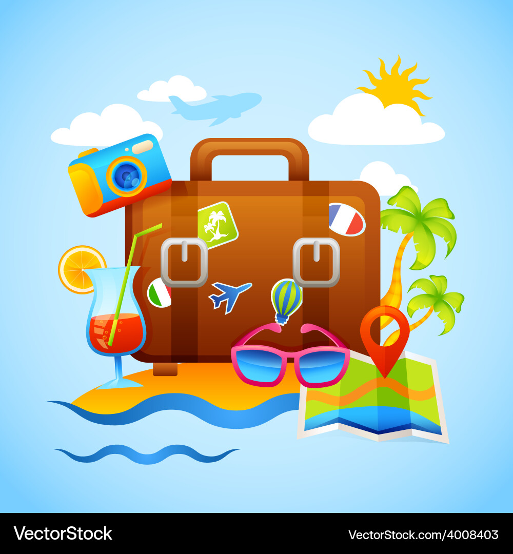Vacation and tourism concept Royalty Free Vector Image