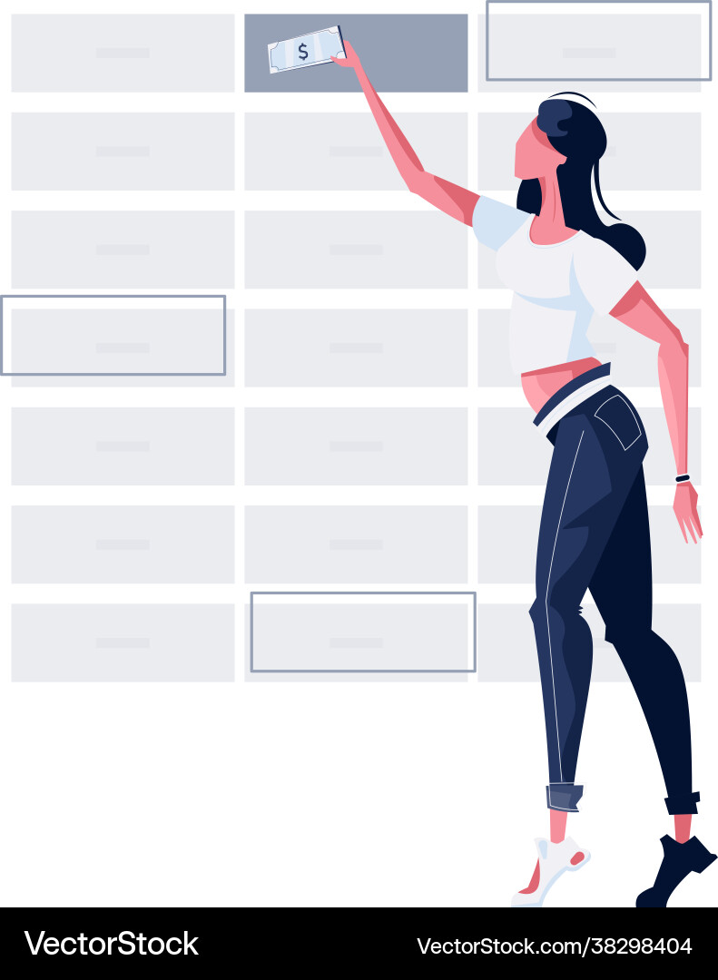 Deposit box Royalty Free Vector Image - VectorStock