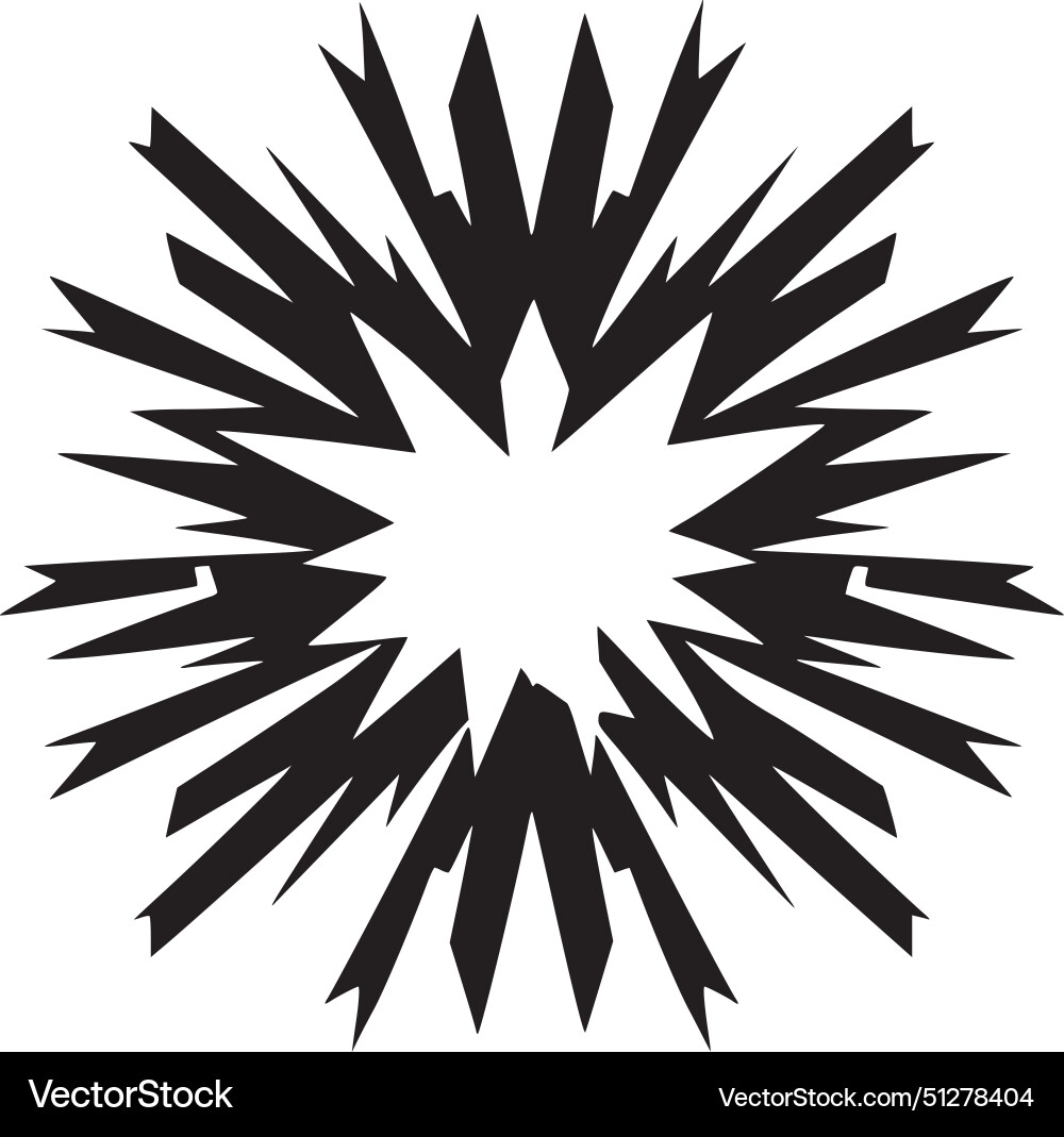 Explosion - black and white Royalty Free Vector Image