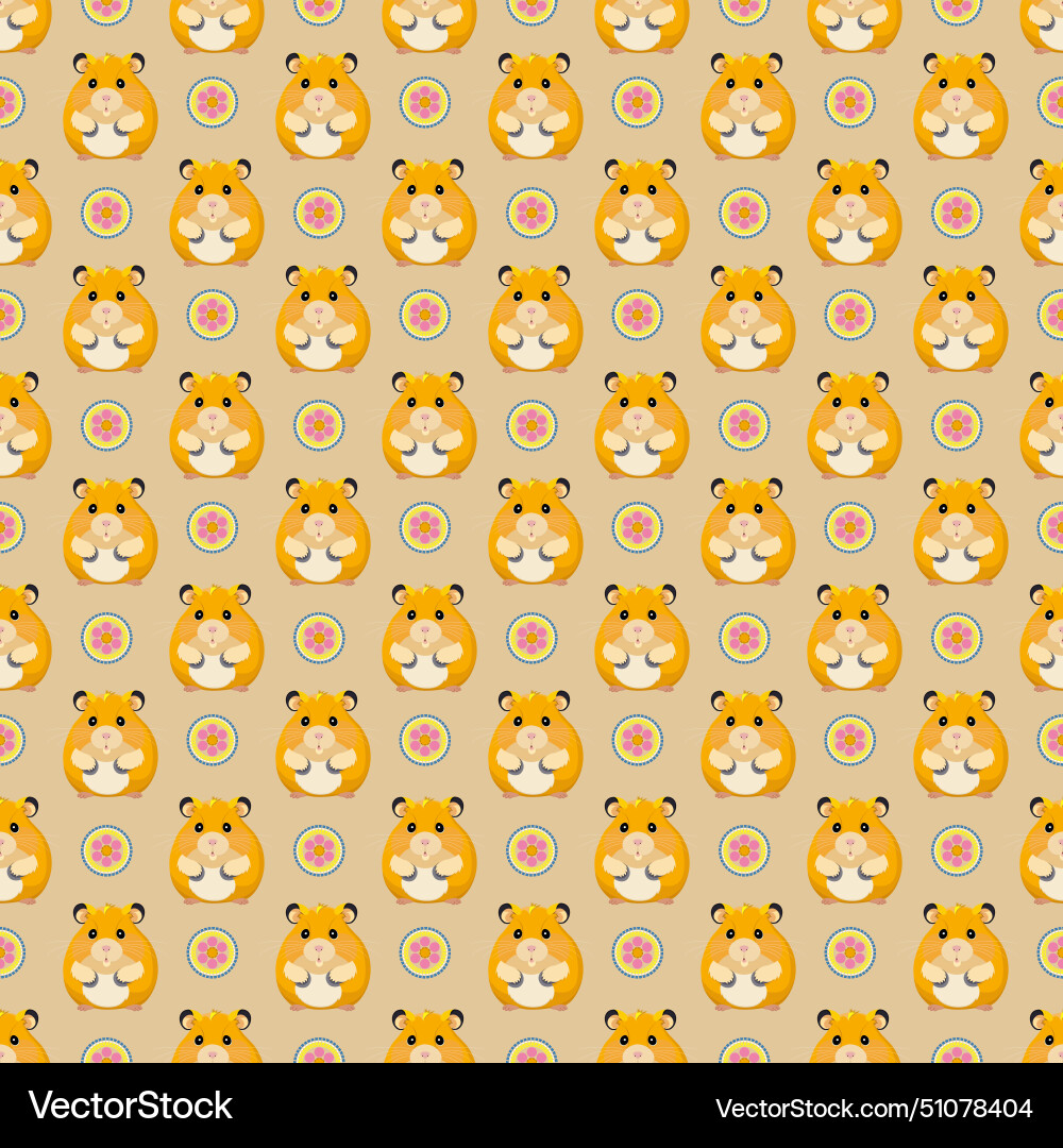 Hamster pattern Royalty Free Vector Image - VectorStock