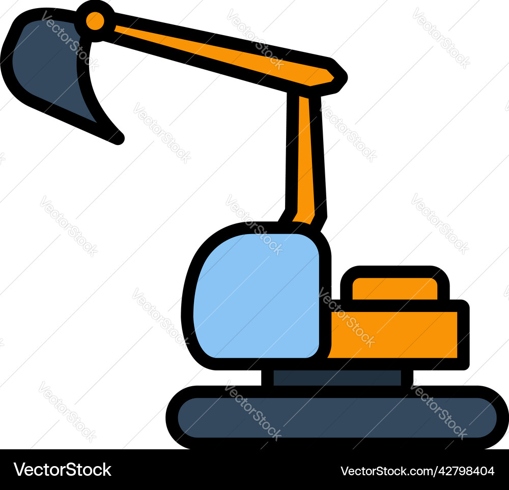 Icon of construction bulldozer Royalty Free Vector Image