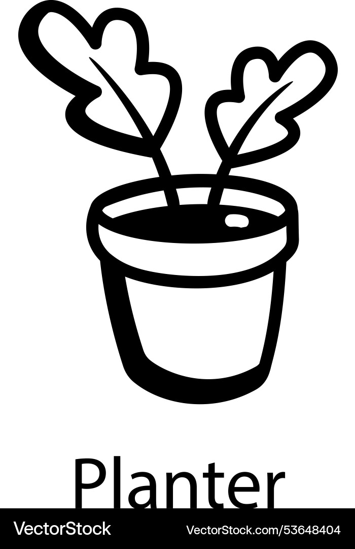 Planter Royalty Free Vector Image - VectorStock