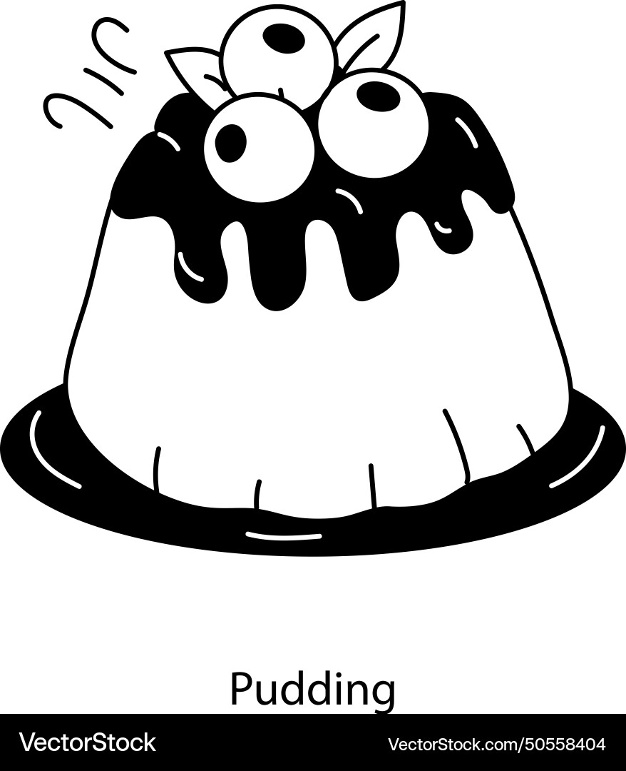 Pudding Royalty Free Vector Image - VectorStock